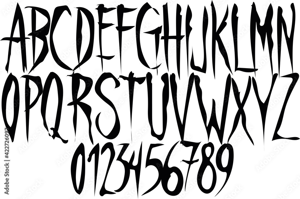 Horror Fonts Alphabet