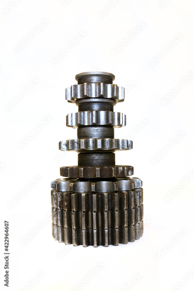 The gears are stacked on top of each other. Figure in the form of a ...
