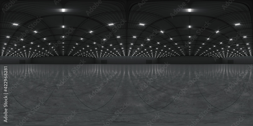 Full spherical hdri panorama 360 degrees of empty exhibition space ...