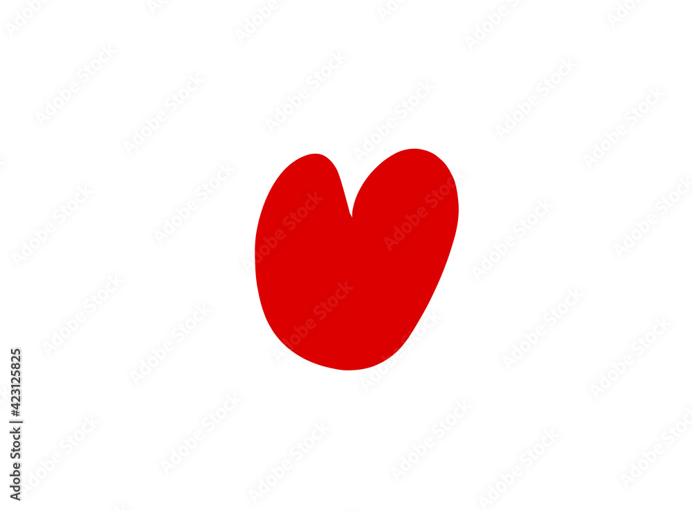 Vector de Stock Basic RGB Heart illustration line art for template with ...