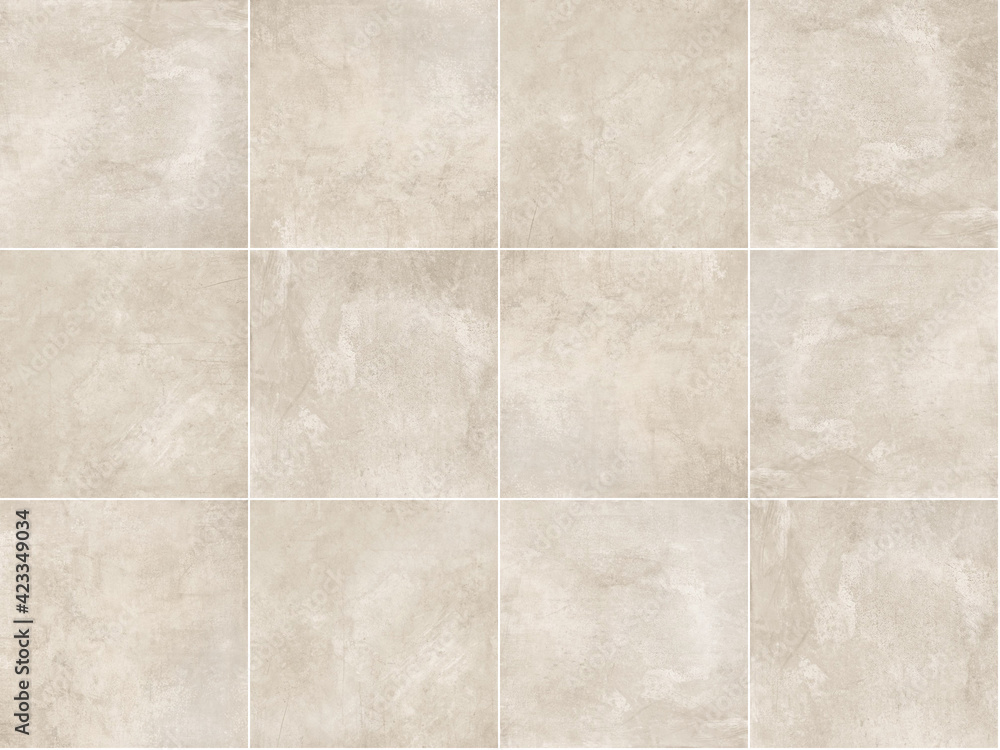seamless realistic cream large tiles floor background Stock Photo ...