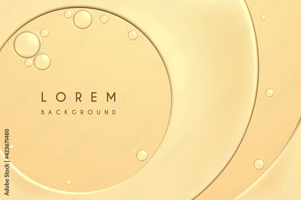 Abstract liquid gold oil circle background Stock Vector | Adobe Stock