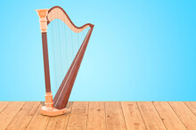 Vintage Table Harp Free Stock Photo - Public Domain Pictures