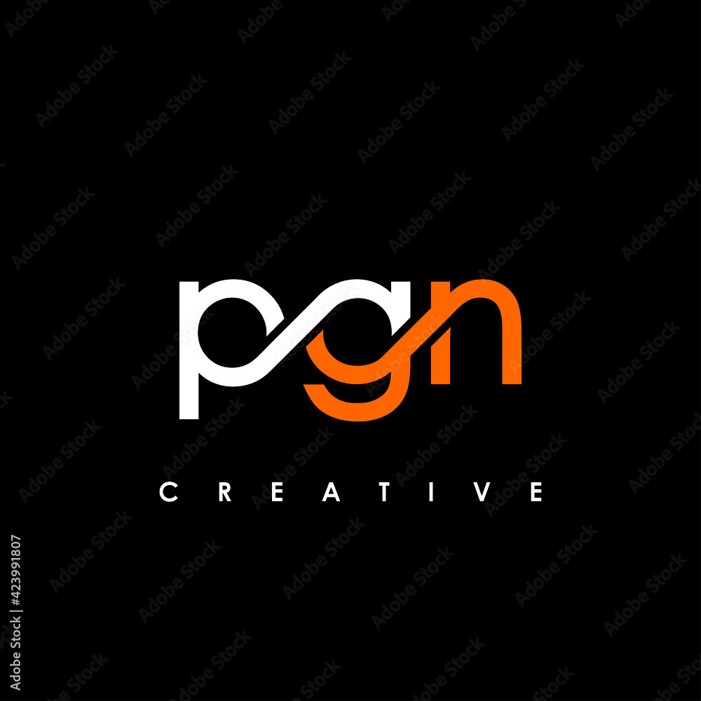PGN Letter Initial Logo Design Template Vector Illustration Stock ...