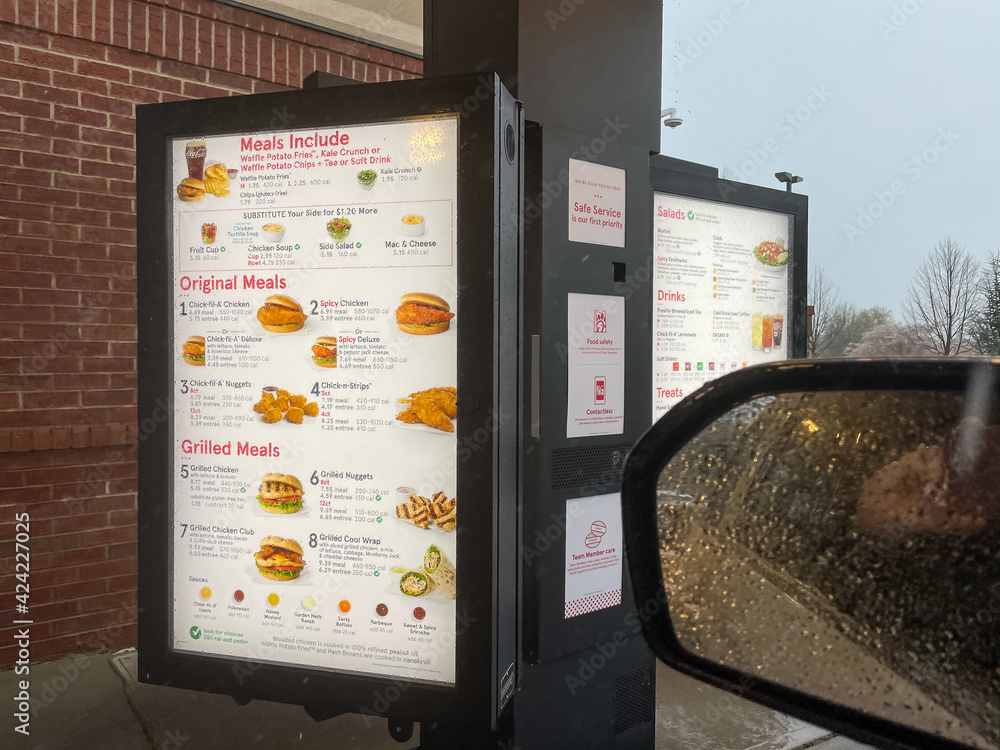 Chick Fil A Drive Thru Menu Chick Fil A