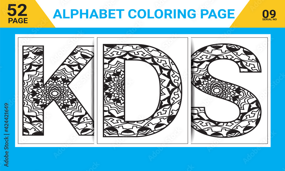 illustration of alphabet coloring page for kids preschoolers and 3 plus ...