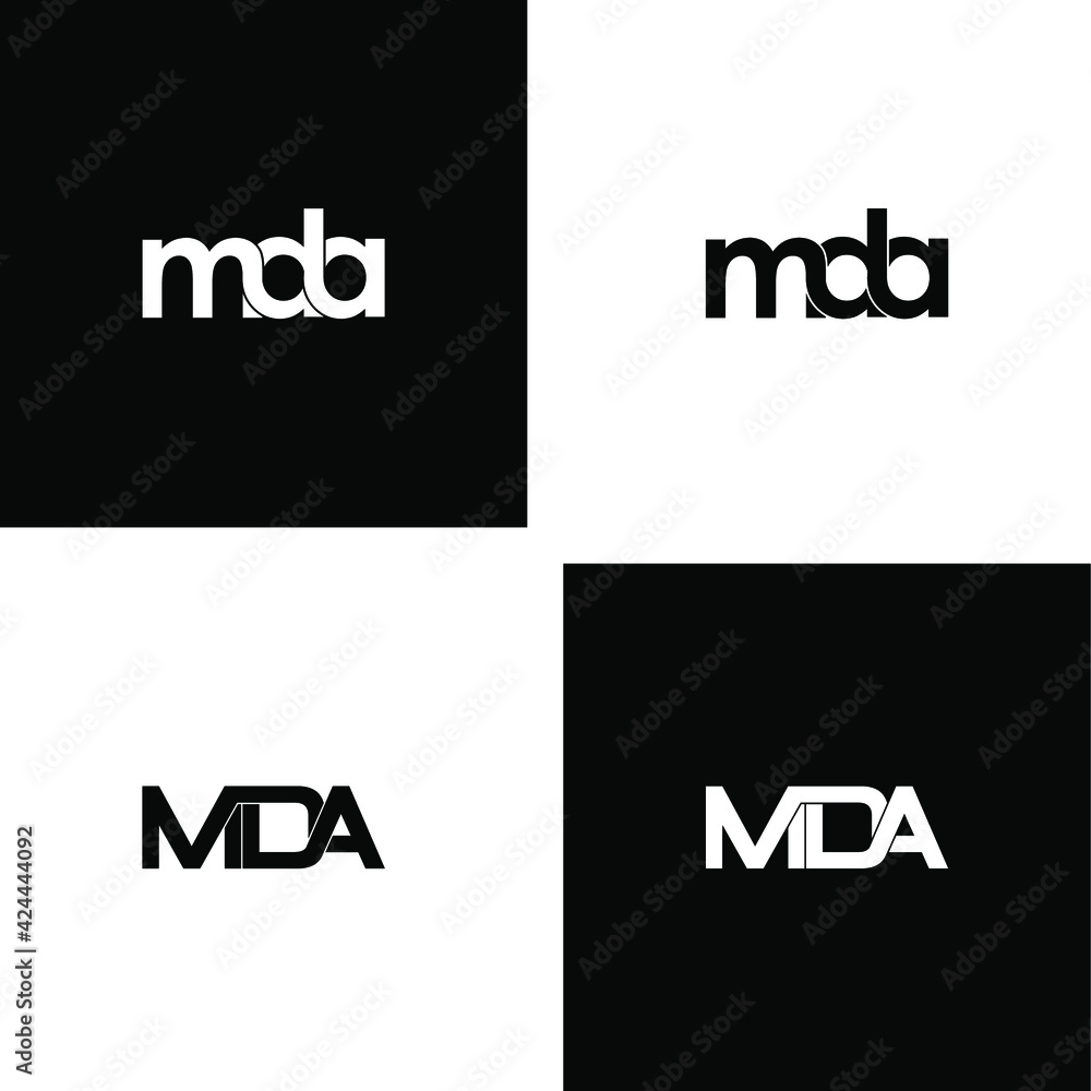 mda letter original monogram logo design Stock Vector | Adobe Stock