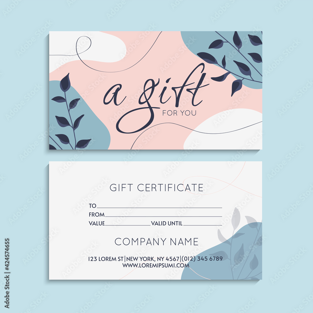 Set of colorful gift cards template. Modern style vector illustration ...