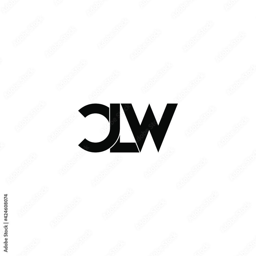 clw letter original monogram logo design Stock Vector | Adobe Stock