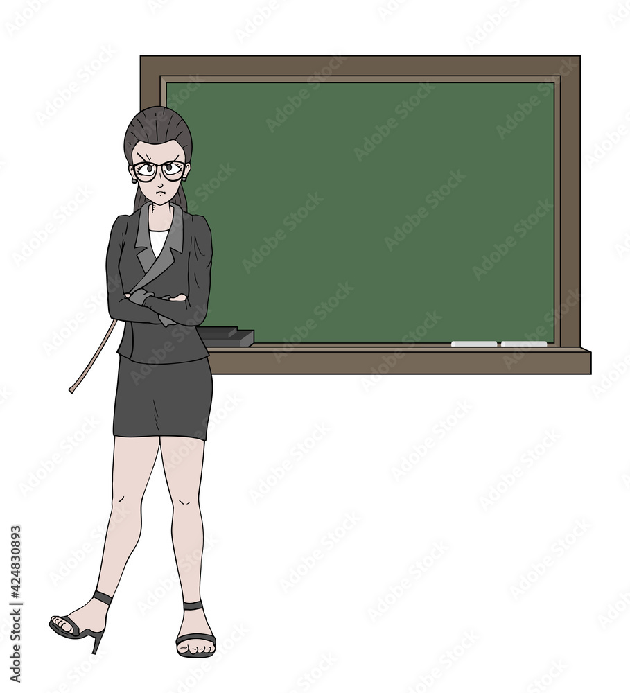 Angry teacher illustration Stock Vector | Adobe Stock