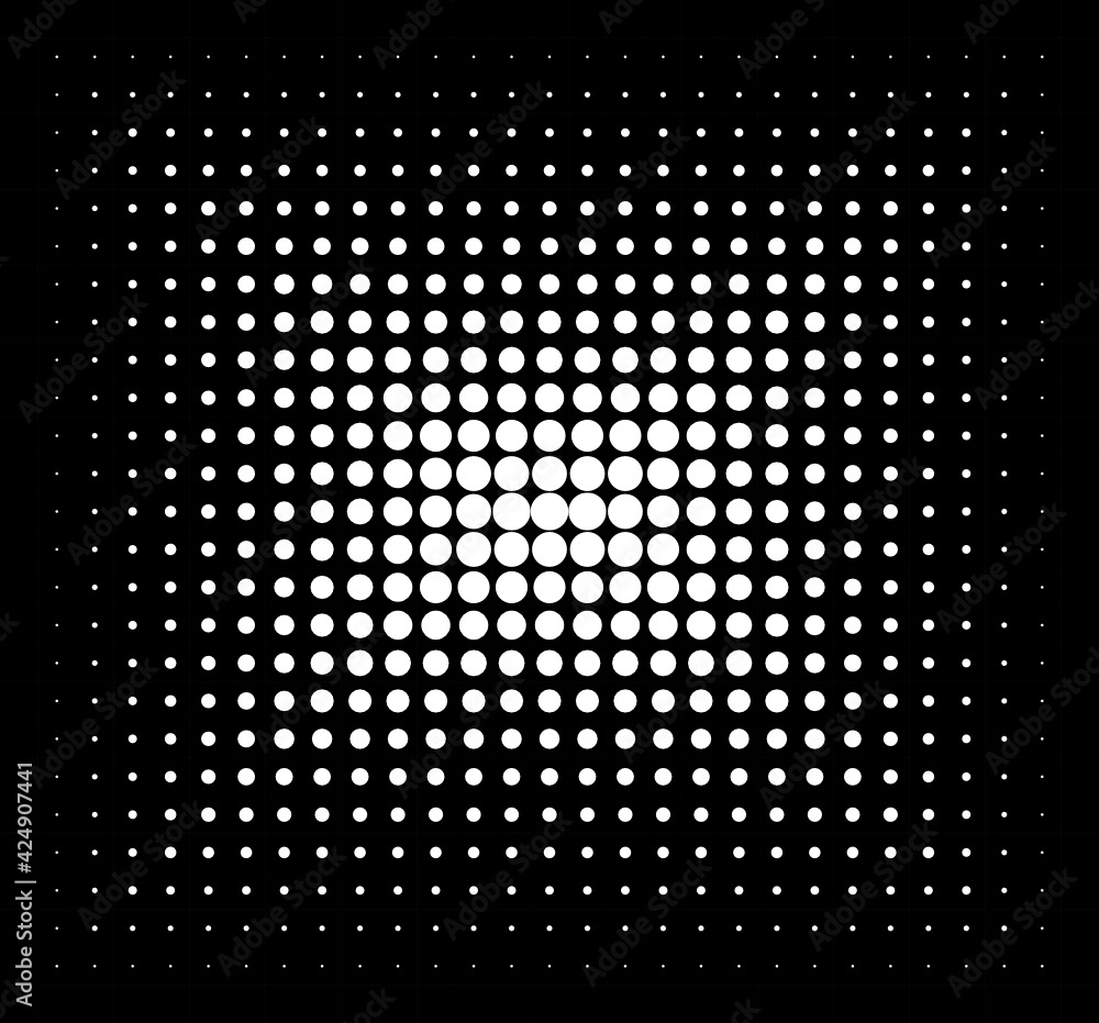 Patrón de círculos blancos crecientes con forma de equis sobre fondo ...