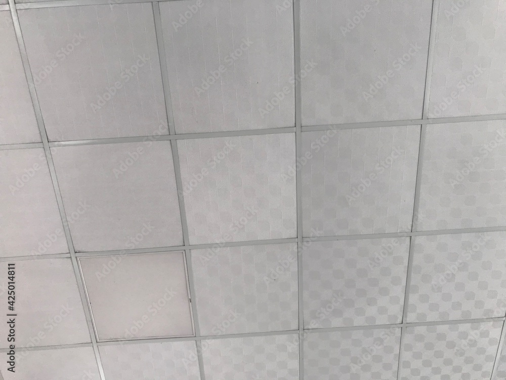 Suspended False ceiling interiors design for an Large open area office ...