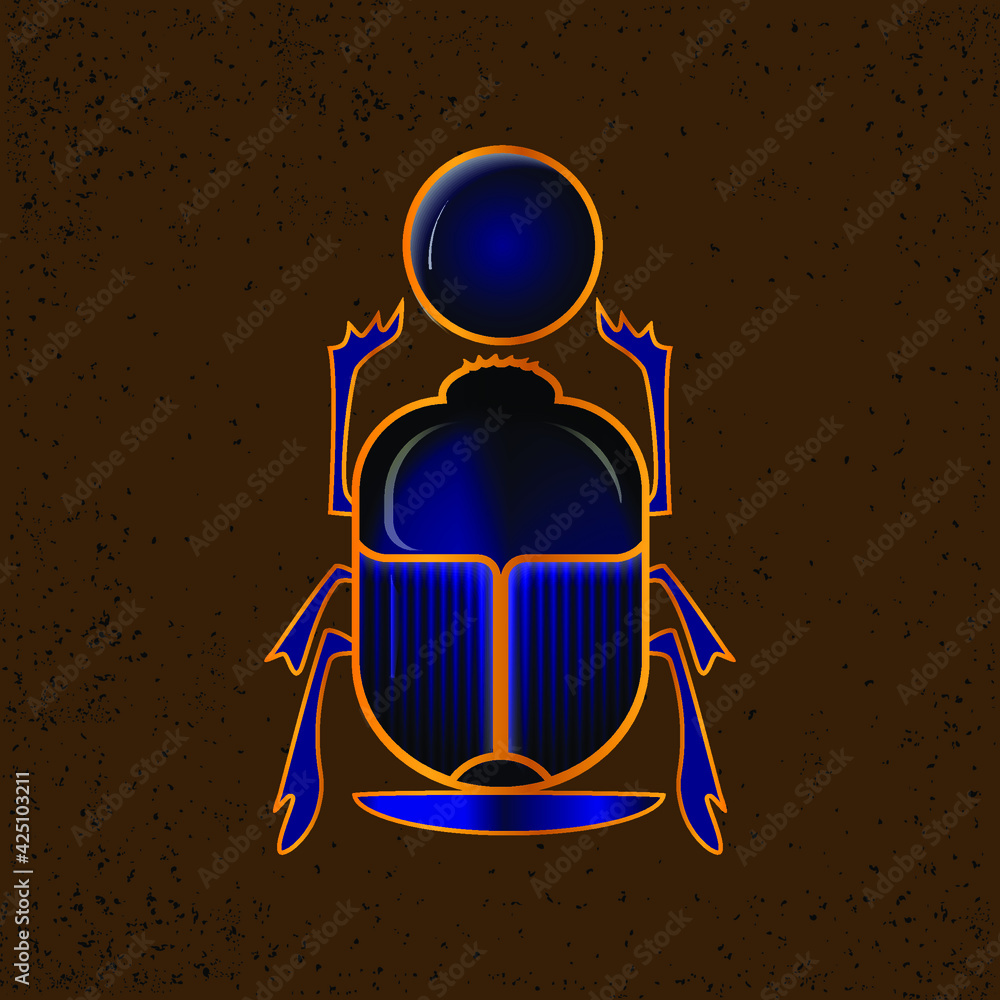 Ancient Egypt simbol, amulet scarab beetles. dung beetle. Scarabaeus ...