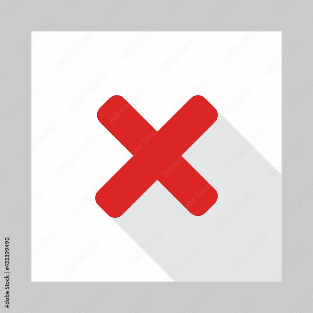 Wrong marks, Cross marks, Rejected, Disapproved, No, False, Not Ok ...