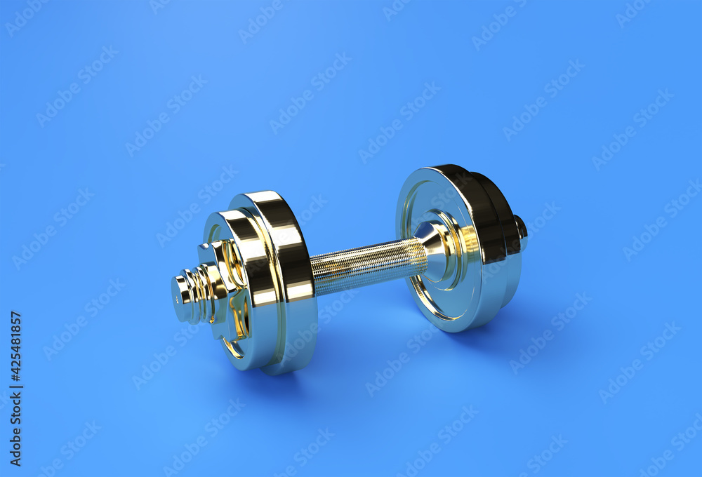 3d Render Dumbbells Set, Realistic Detailed Close Up View Isolated ...