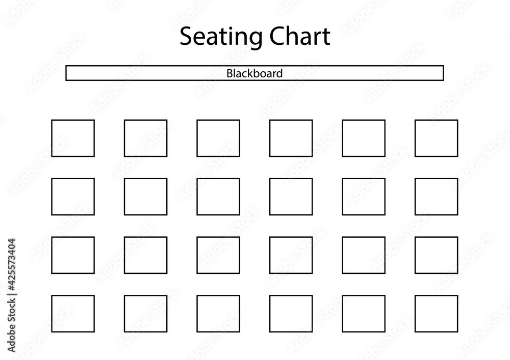Table Seating Chart template. Clipart image Stock Vector | Adobe Stock