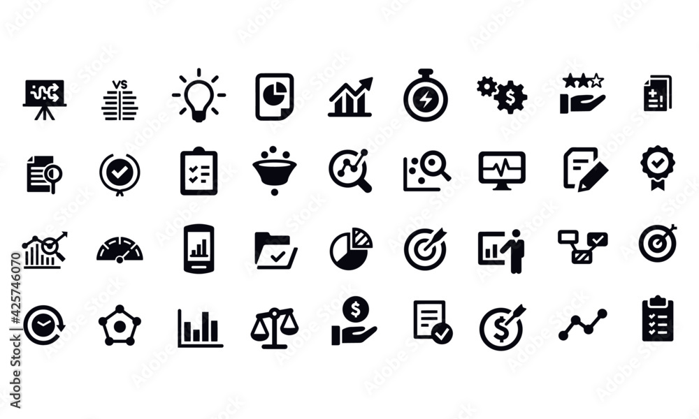 Assessment Icon Set vector design Stock Vector | Adobe Stock