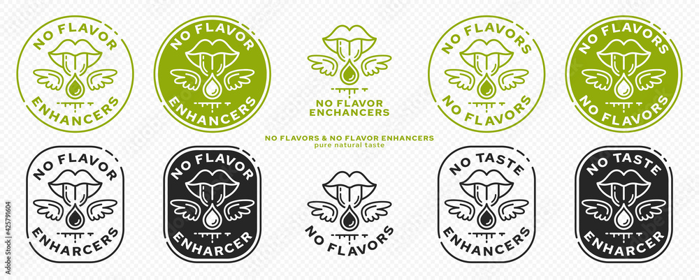Image vectorielle Stock Concept for packaging. Labeling - no flavor ...