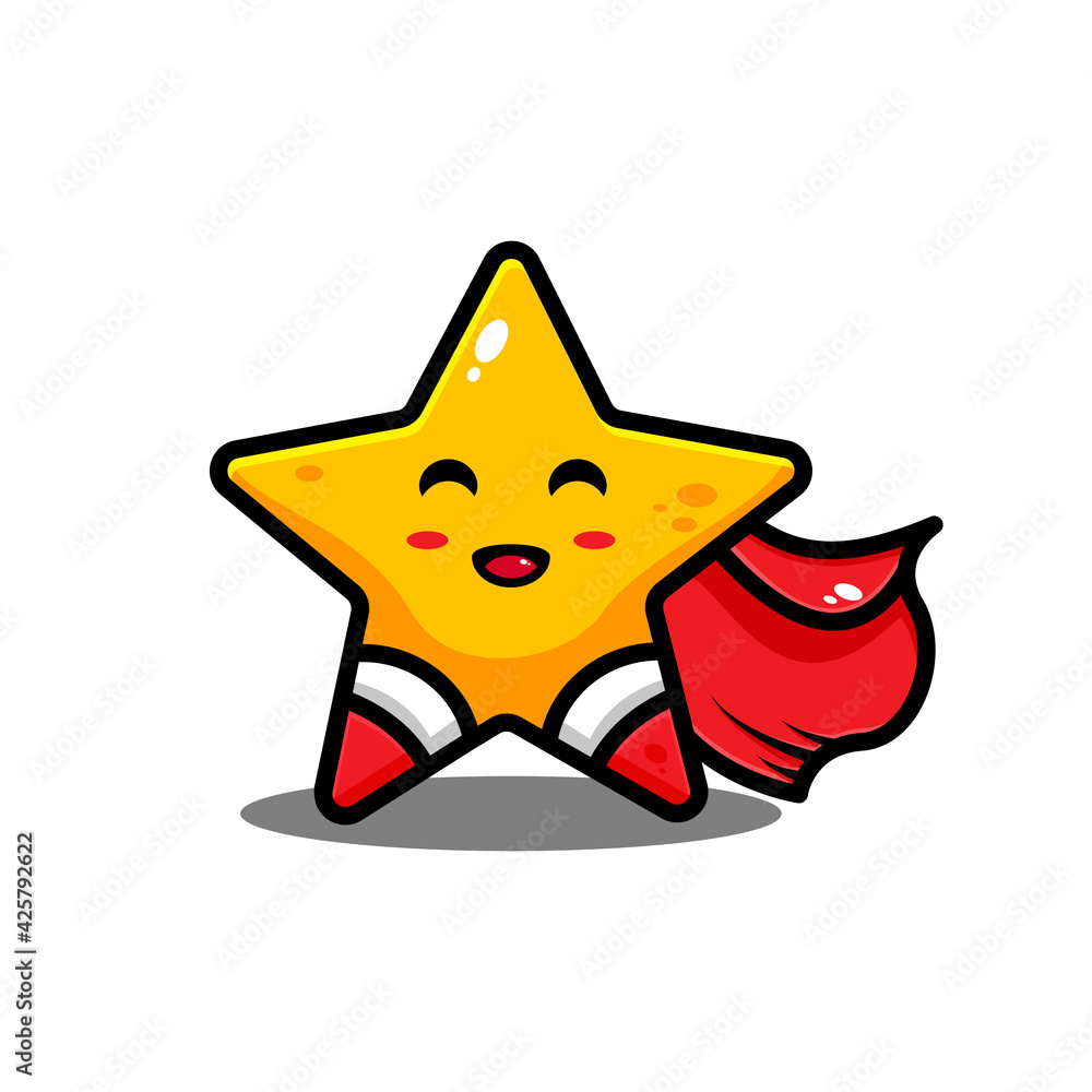 vector super hero star illustration design. The super hero star with an ...