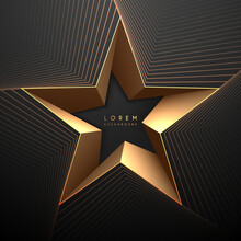 Geometric Gold Star Free Stock Photo - Public Domain Pictures