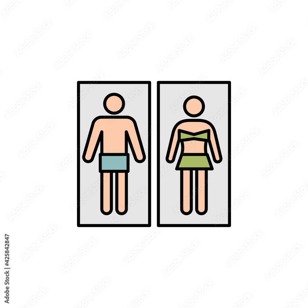 male, female symbol spa outline icon. Signs and symbols can be used for ...