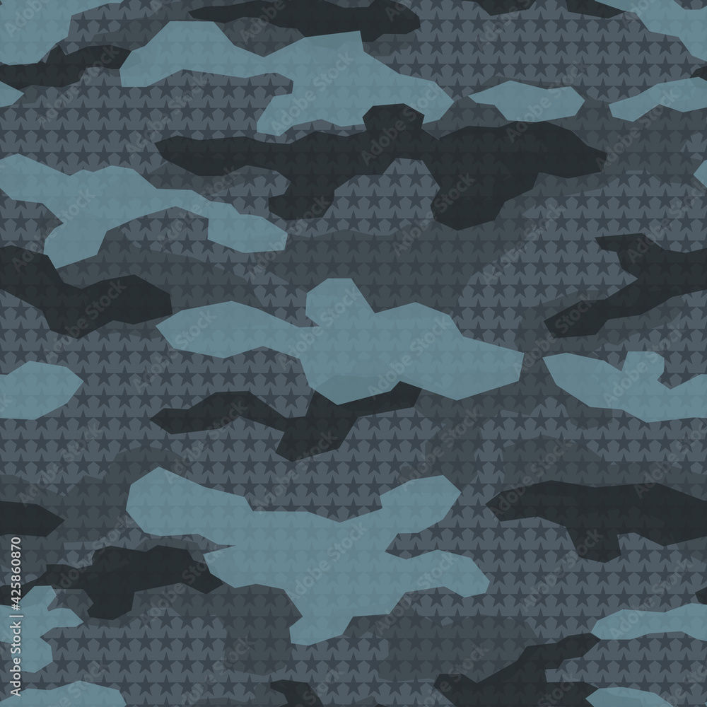 Camouflage seamless pattern modern. EPS 10 Military texture with a ...