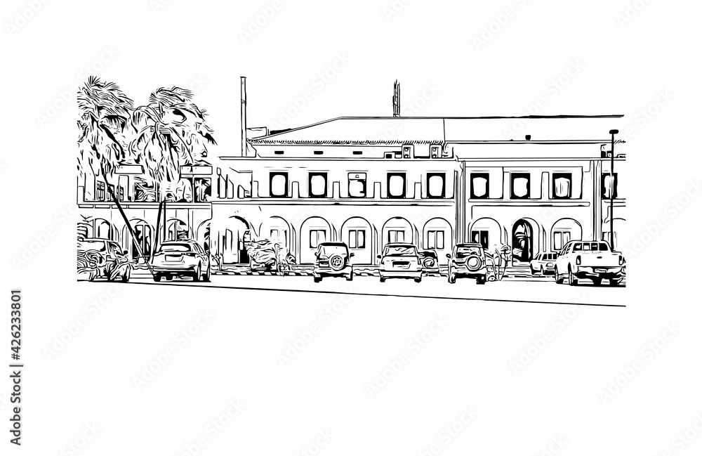 Building view with landmark of Dili is the capital city of Timor Leste ...