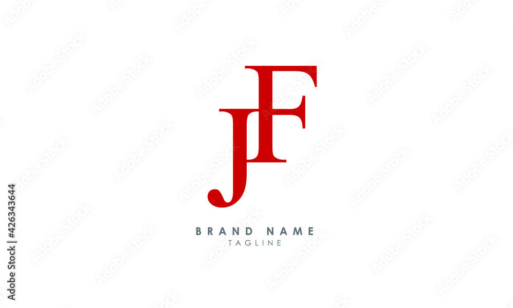 Vetor Alphabet letters Initials Monogram logo JF, FJ, J and F do Stock ...