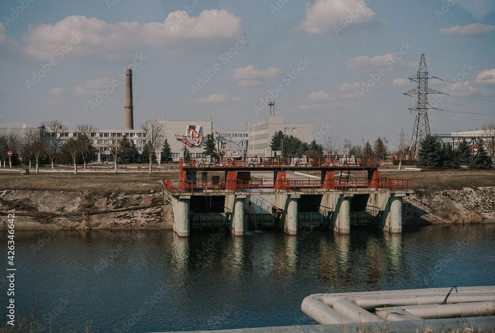 Chernobyl Nuclear power plant. Chernobyl object Shelter. Chernobyl ...
