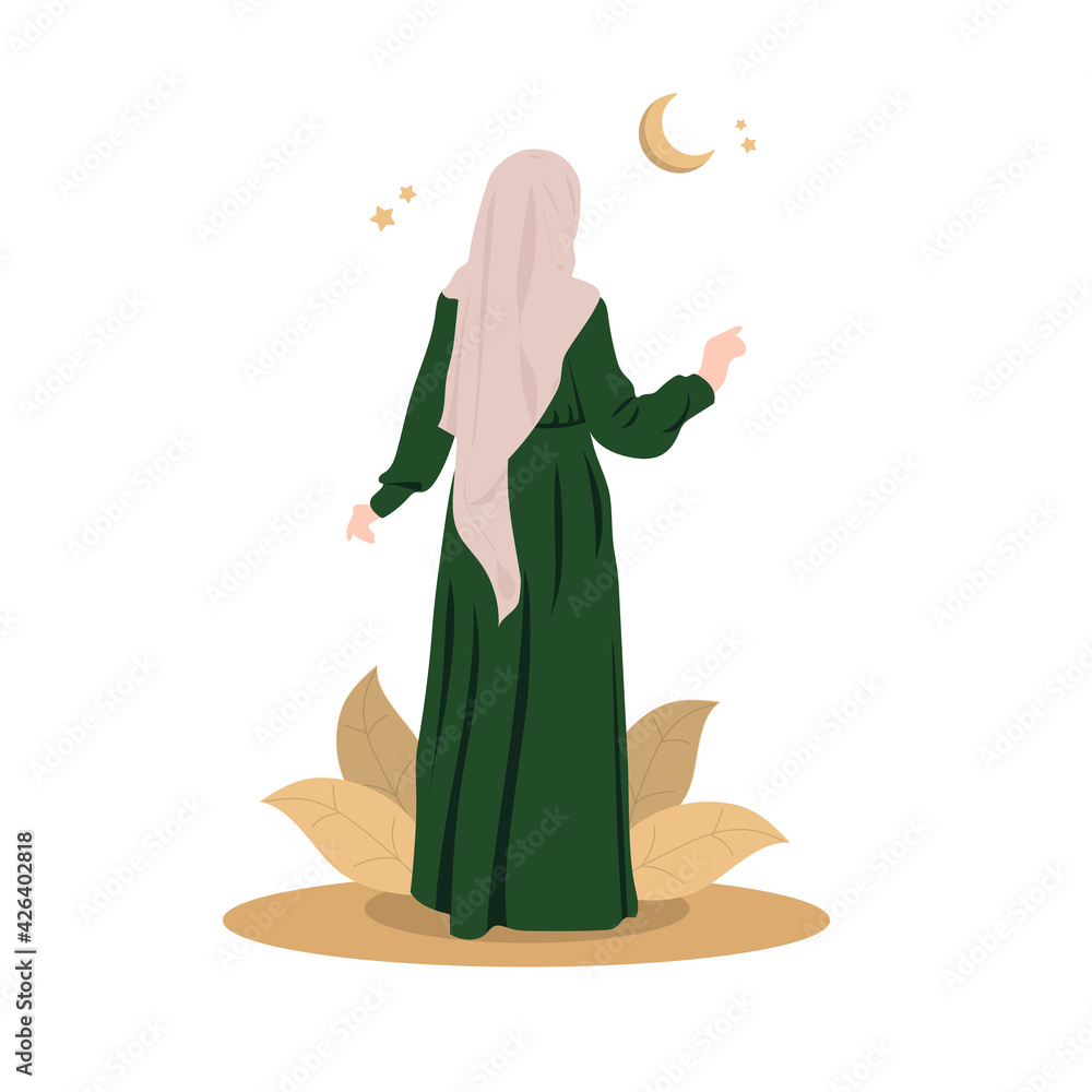 Muslim girl in a beautiful pose in a hijab. Best Islamic Model from the ...