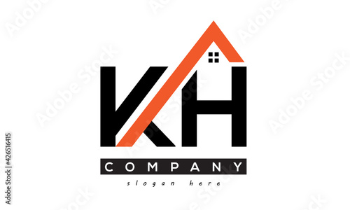 initial KH letter real estate construction logo vector Stock Vector ...