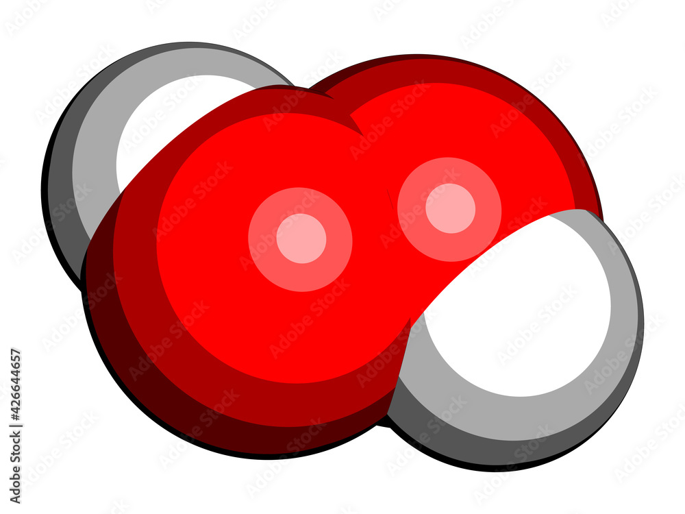Hydrogen peroxide molecule. Reactive oxygen species (ROS). Used as ...
