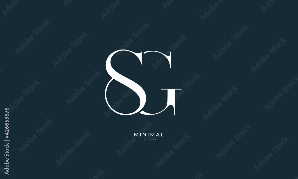 Alphabet letter icon logo SG Stock Vector | Adobe Stock