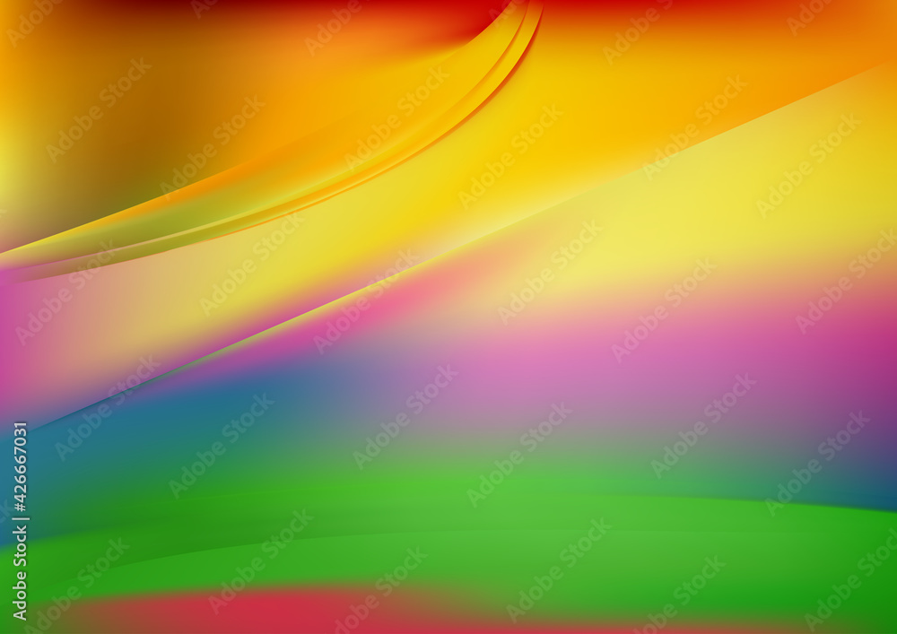 Glowing Abstract Colorful Wave Background Design Stock Vector | Adobe Stock