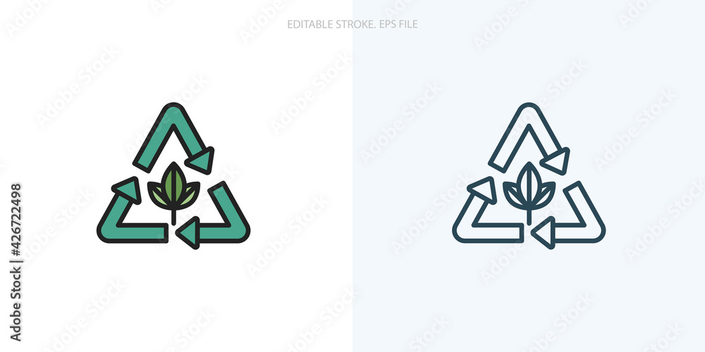 Zero waste icon for your website, logo, app, UI, product print ...