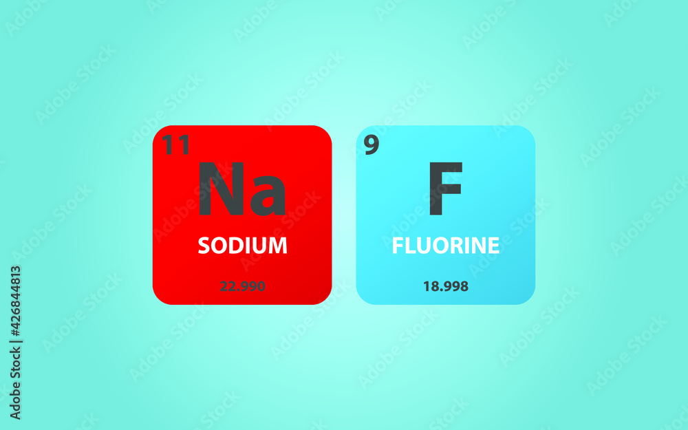 Vettoriale stock di Sodium Fluoride NaF molecule. Simple molecular ...