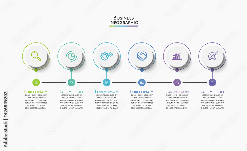 Business data visualization. timeline infographic icons designed for ...