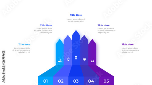 Infographic arrows design template. Modern vector illustration. Concept ...
