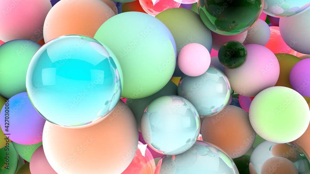 Diseño abstracto de esferas de colores. Combinación de colores en ...