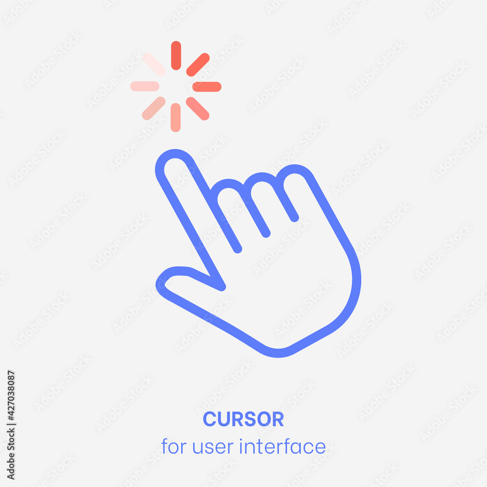 Cursor vector set. UI element for navigation. Blue computer pointer ... Cursor vector set. UI element for navigation. Blue computer pointer ...