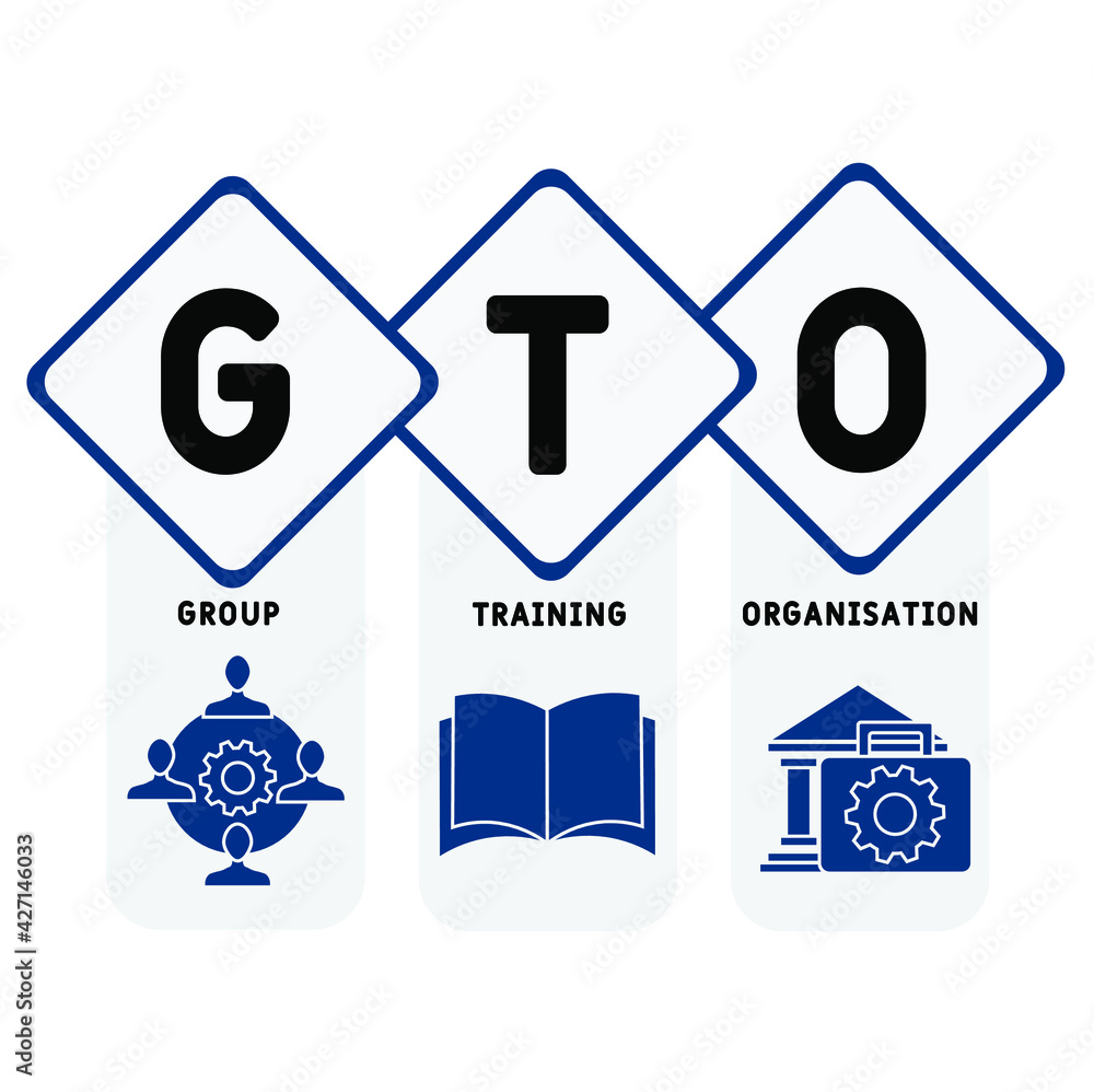 GTO - Group Training Organisation acronym. business concept background ...