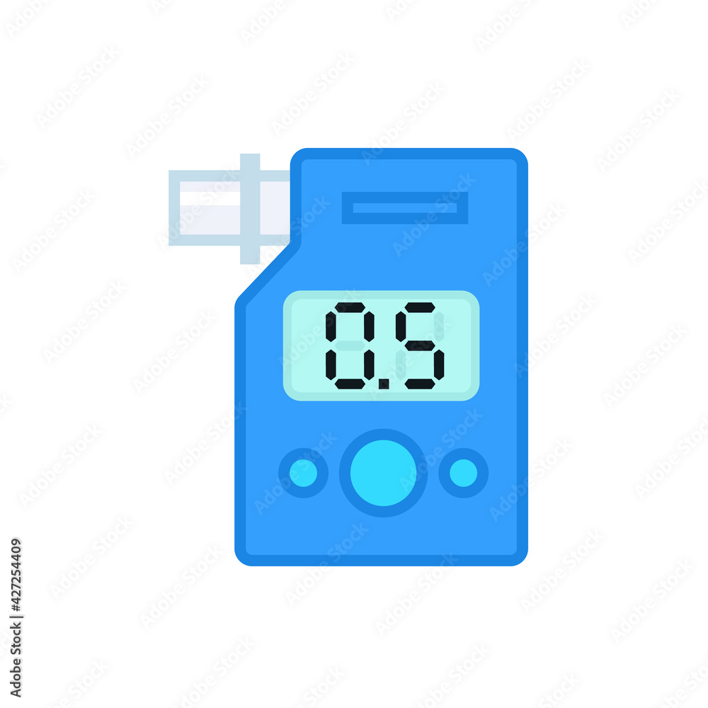 Breath meter icon. Clipart image isolated on white background Stock ...