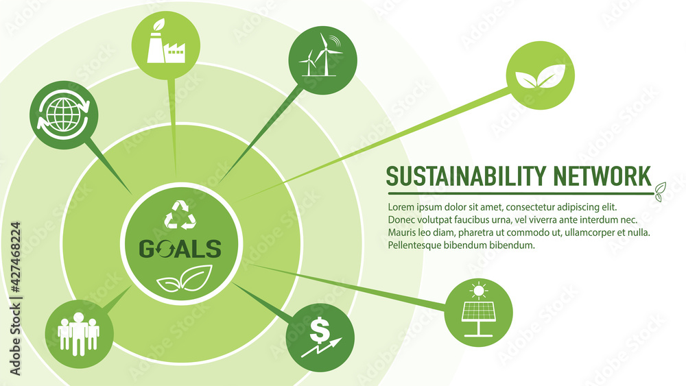 Background and Banner design template for sustainability development ...