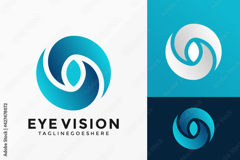 Circle Eye Vision Business Logo Vector Design. Abstract emblem, designs ...
