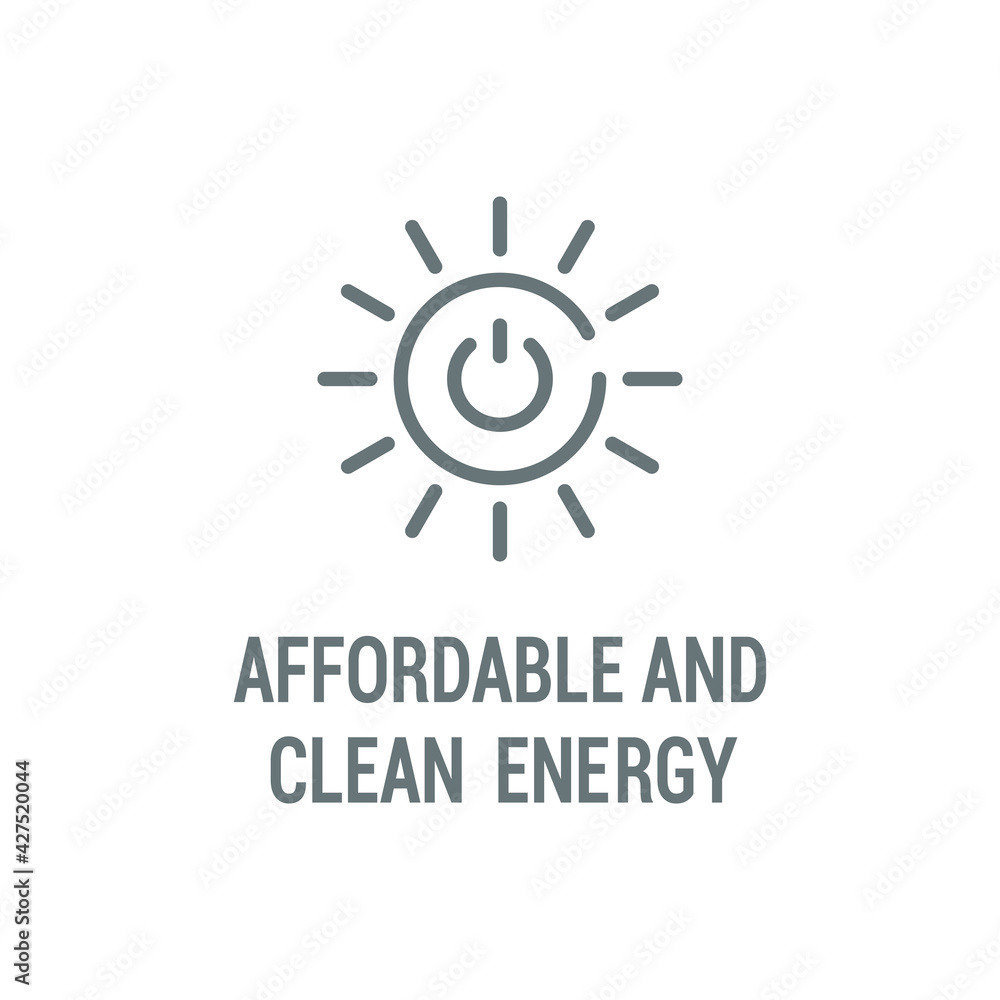 Affordable and clean energy black icon. Corporate social responsibility ...
