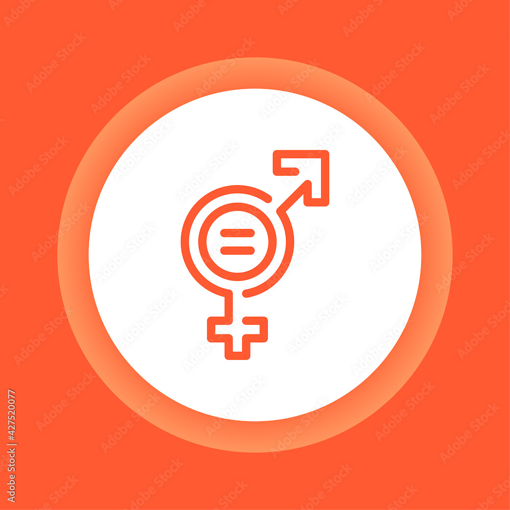 Vector de Stock Gender equality black icon. Women's rights. Corporate ...