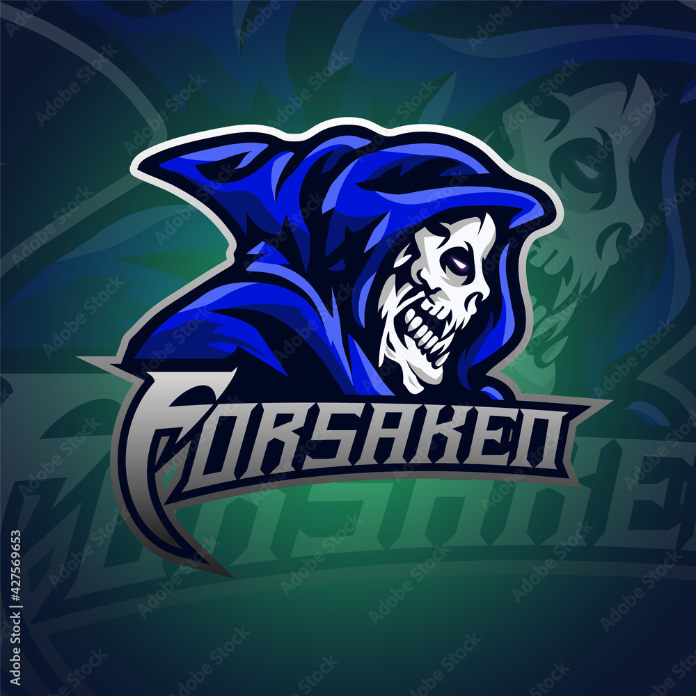 Vector illustration the skull of the god of death logo mascot Stock ...