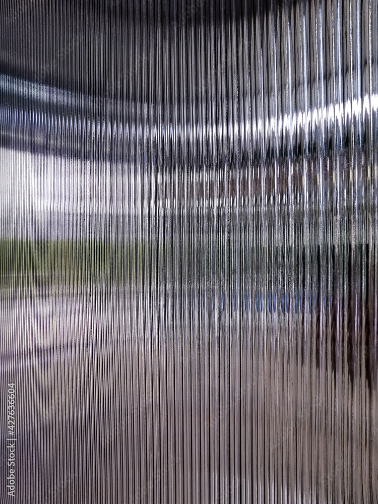 Foto Black silver mirror wave glass vertical line pattern in effect of ...