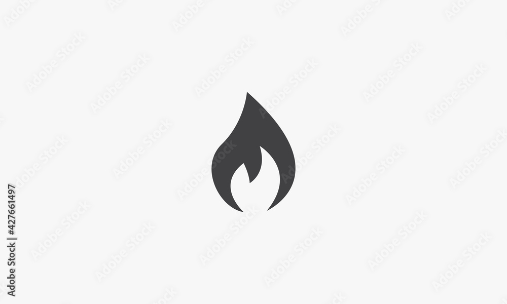 simple fire vector illustration. isolated on white background. Stock ...