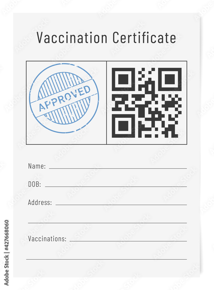 Vaccine passport. Flu shots record card. International certificate of ...